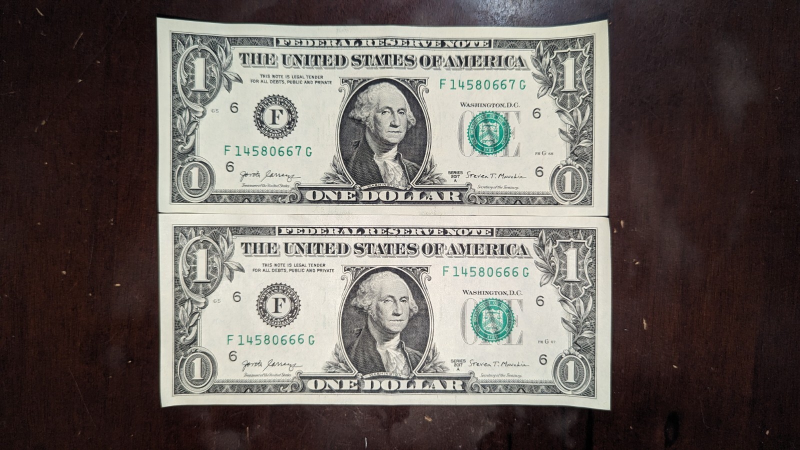 Sequential 666 Devil Bills $1 dollar Consecutive 666 and 667 ...