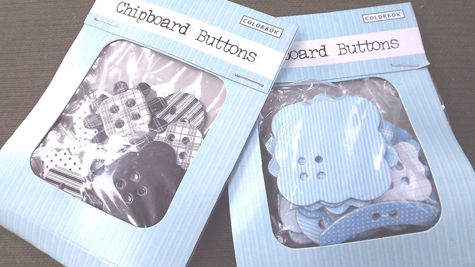 Colorbok 60p Chipboard button Baby Boy Blue Graduation Black White ...