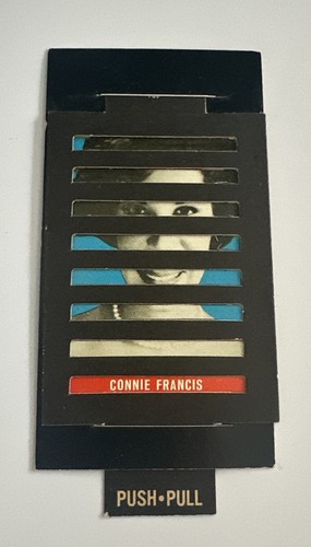 1965 Topps PUSH PULL SLIDE CARD~ #8~ Connie Francis /Bobby Darin ...