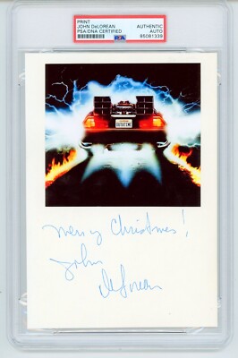 John DeLorean ~ Signed Autographed Back to the Future Time Machine ...