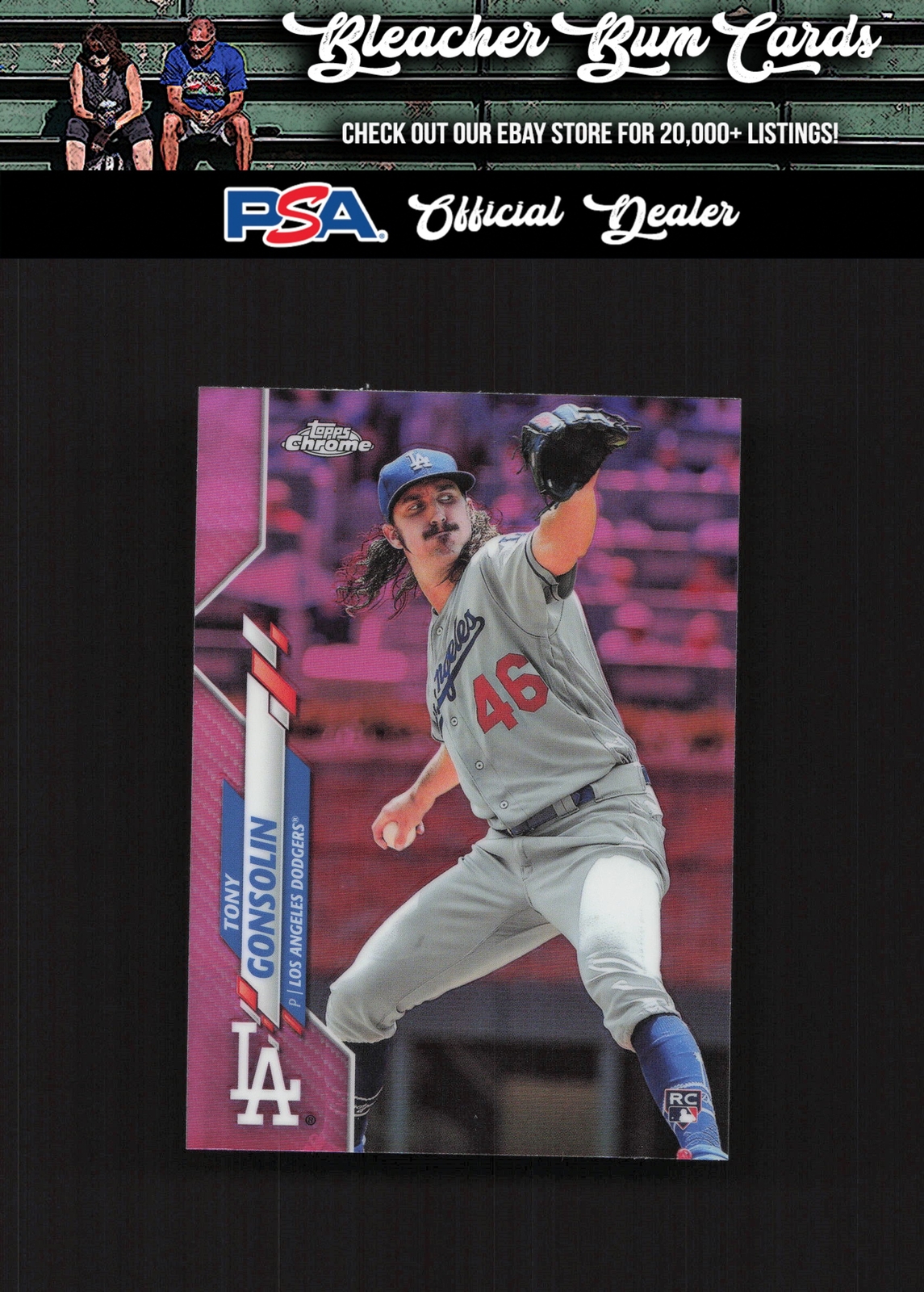 2020 Topps Chrome 114 Tony Gonsolin Pink Refractor Rookie | eBay