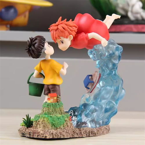 Ponyo on Cliff Ponyo Loves Sosuke PVC Figure Anime Collection No Box ...