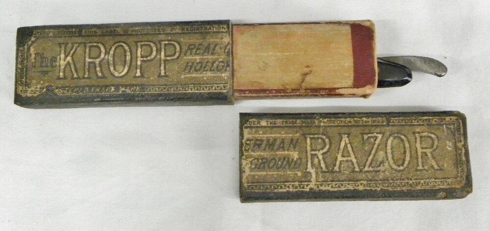 Antique KROPP of Lodon Hollow Ground Duplex Straight Razor with ...