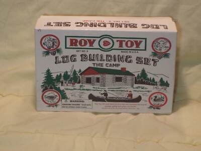 Roy Toy Log Building Set The Camp Complete Set No. 9 Wooden made in USA ...