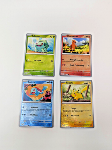 Pokemon 151 Cosmo Foil Costco Promo Set Bulbasaur Charmander Squirtle ...