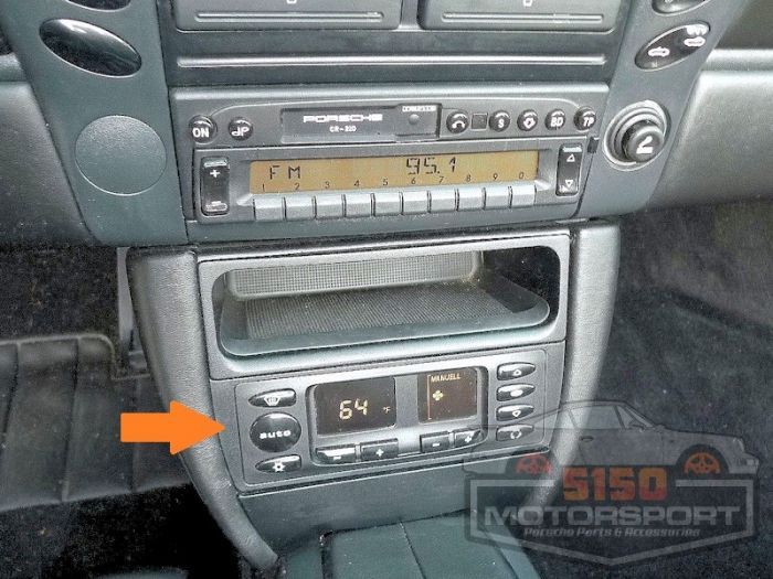 Porsche 996 911 986 Boxster Lower Climate Control Unit Trim Black ...