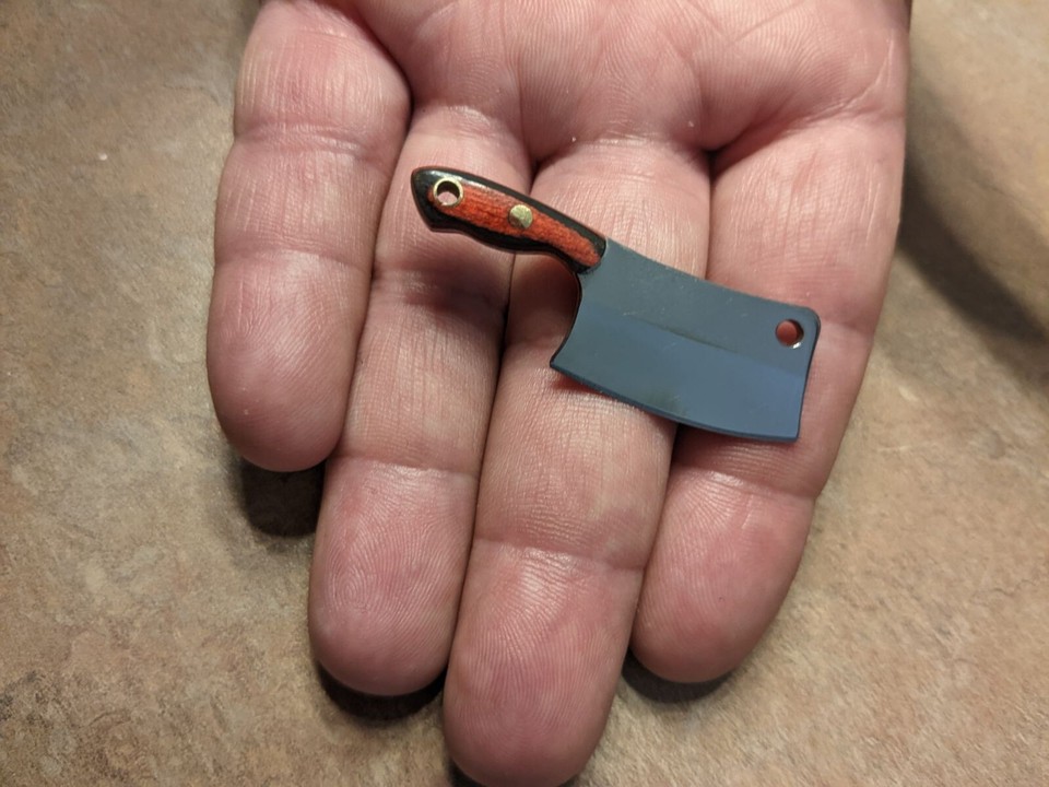 TINY KNIFE=MINI BUTCHER KNIFE & SLEEVE=Cleaver= COLLETABLE KNIFE ...