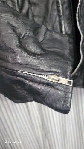 Vtg Men's L Rebel Ryder Genuine Leather Biker Motorcycle Jacket w/ 7 ...