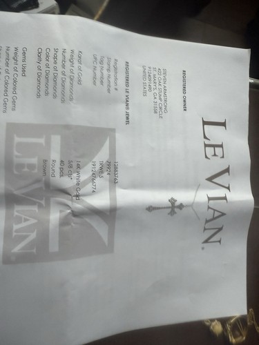 14 karat white gold cross necklace Le Vian | eBay