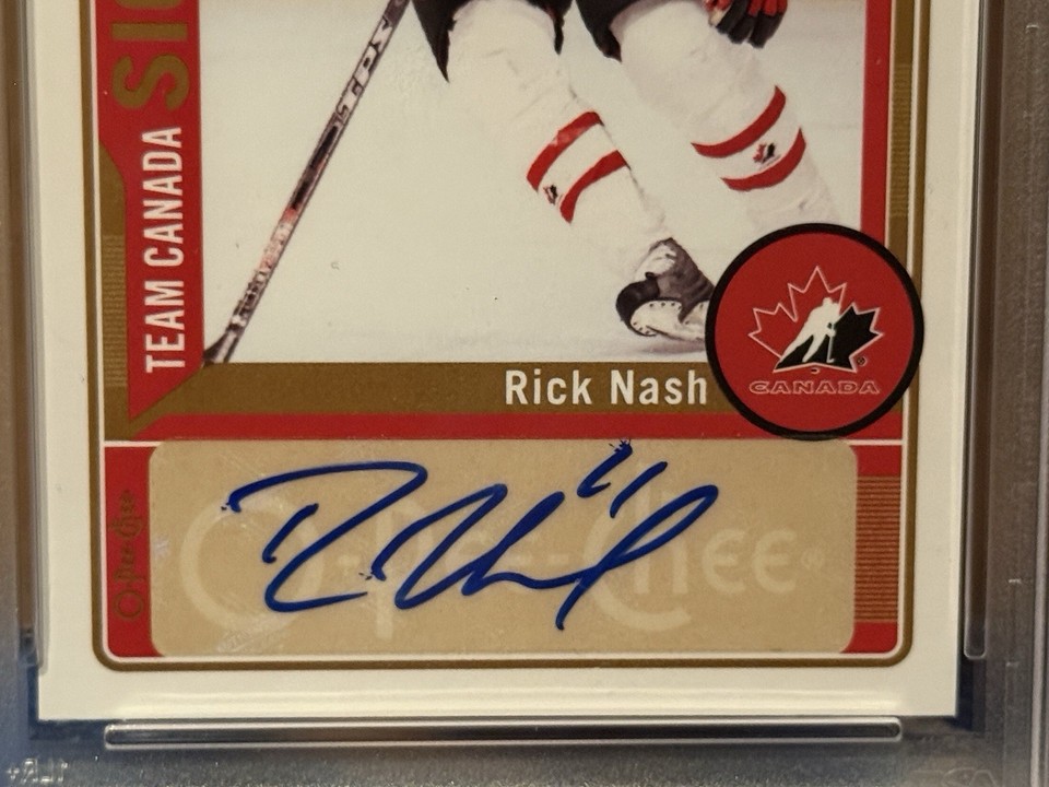 2012-13 O-Pee-Chee Team Canada Signatures PSA 9 Mint POP 1 - Rick Nash ...