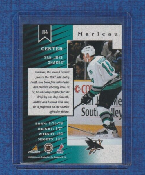 1997-98 Pinnacle Zenith Hockey Rookie Card # 84 Patrick Marleau | eBay