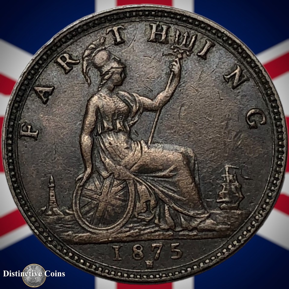 Great Britain 1875 H Farthing 1/4d GB3742 | eBay