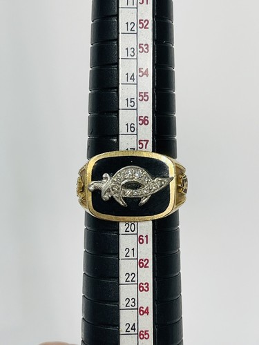 Diamond Shriners Masonic Ring 14k Gold Platinum Scimitar Crescent 14 G ...