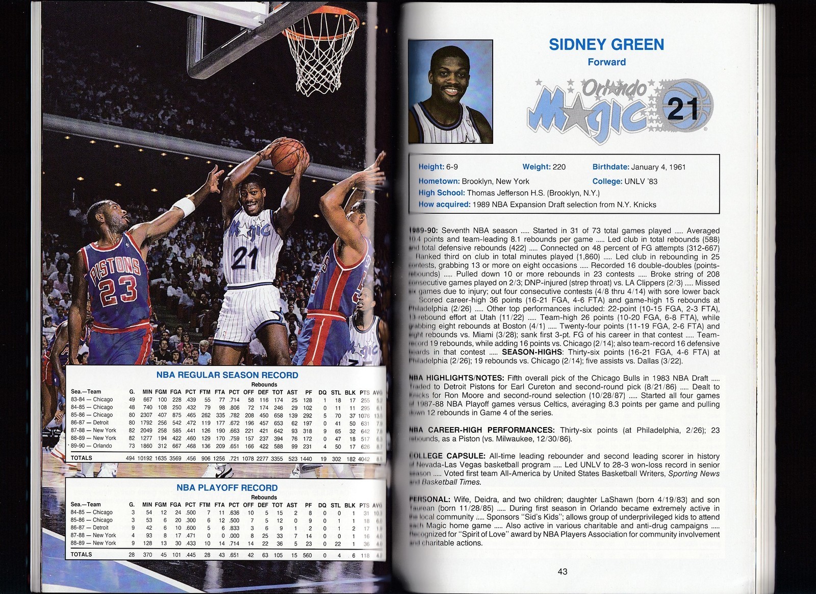 Vintage Orlando Magic 1990-91 NBA Media Guide | eBay