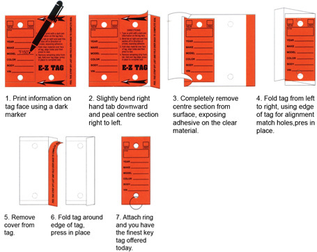 Car Dealer Key Tags 250 Pack Self-Laminating Automotive Dealership ...