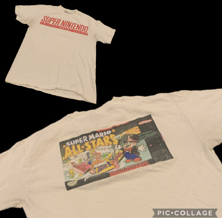 Super Nintendo Super Mario T-shirt All-Stars White Sh… - Gem