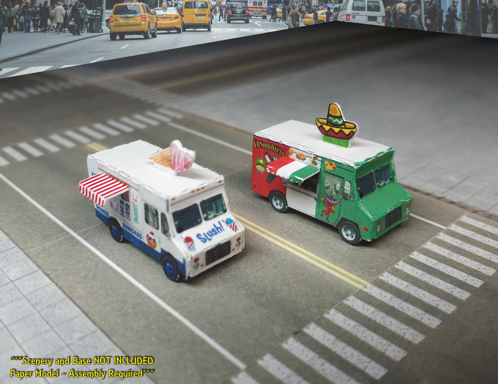 Z Scale Truck , Vehicle , Food Trucks - **Pre-Cut** CARDSTOCK (PAPER ...