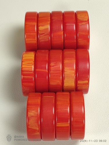 Bakelite Catalin Backgammon Chip Cherry Red Cream Swirl 1.5x0.4" 1 ...