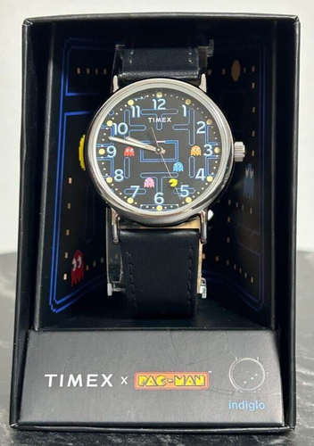 Namco Pac-Man Timex Weekender Watch Quartz Black Pixel Art 40th Anniv ...
