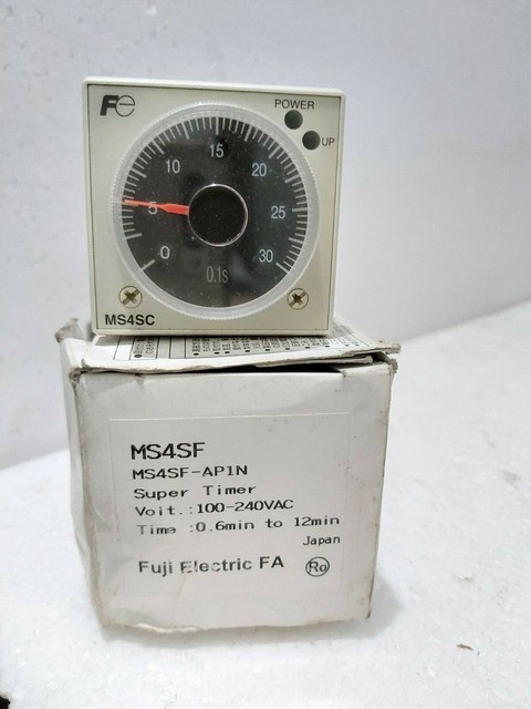 Fuji Electric Ms4sf-ap1n Super Timer 100-240vac 0.3min to 12 Min ...