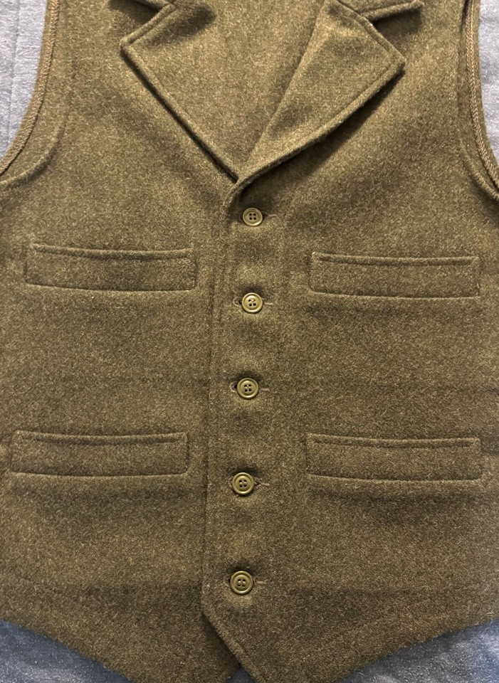 Filson Forest Green 100% Virgin Mackinaw Wool Size Small Rare Vintage ...