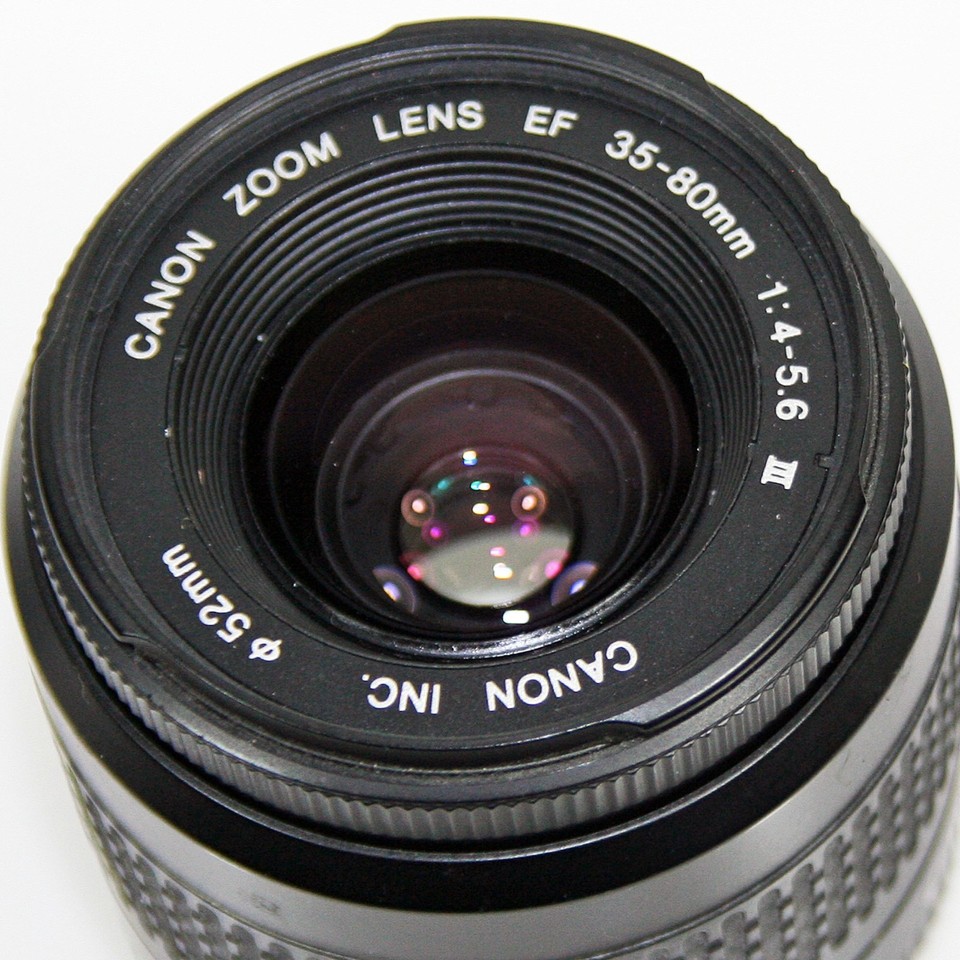 CANON EF 35-80mm f/4-5.6 III AF/MF ZOOM LENS FRONT & REAR CAPS AS SEEN ...
