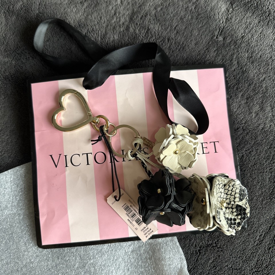 BNWT Victorias Secret Flowers Key Chain ring /Bag Charm+ gift bag | eBay UK