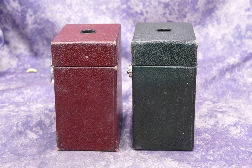 2 Kodak Rainbow Hawk-Eye No.2 Model C Box Cameras Green & Maroon 120 ...