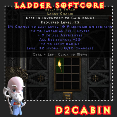 Diablo 2 D2R SC💥Ladder💥Hell Fire Torch All Classes💥PC/SWITCH/PS | eBay