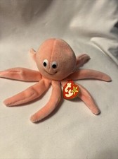 Inky the Octopus - Grey, With Mouth - Beanie Babies - Beaniepedia