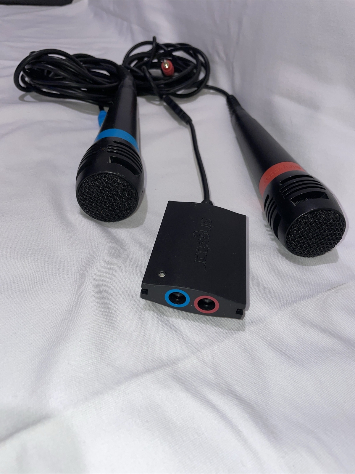 2 Singstar Mikrofone mit USB Adapter PS2 Sony Playstation 2 Ps3 ...