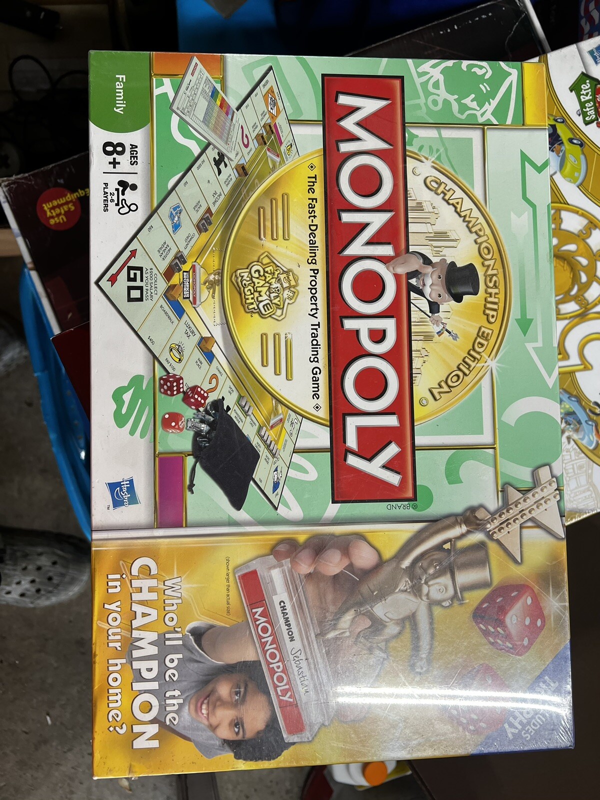 Monopoly Championship Edition Board Game Parker Bros-Includes Trophy ...