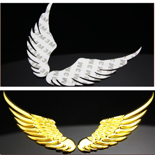 3D Metal Golden Angels Wing Car Auto Decoration Emblem Badge Decal Logo ...