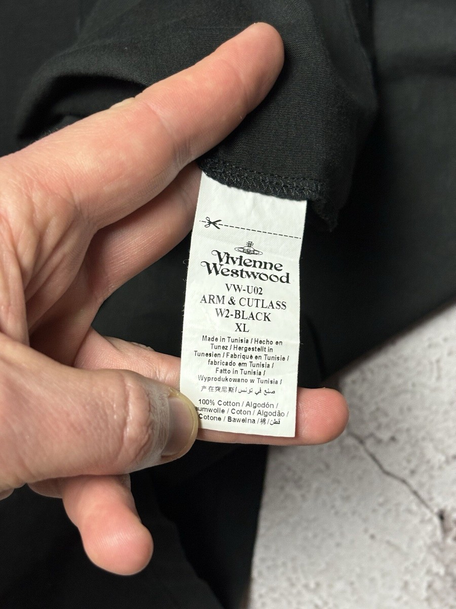 VIVIENNE WESTWOOD Anglomania Graphic Tshirt Tee Black XL Arm VIVIENNE WESTWOOD Anglomania Graphic Tshirt Tee Black XL Arm