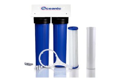 Dual Big Blue Whole House Water Filter System - Carbon + Sediment ...