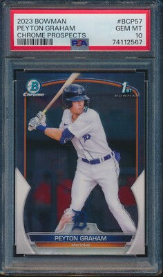 PSA 10 PEYTON GRAHAM 1st 2023 Bowman Chrome Prospects TIGERS Rookie RC ...