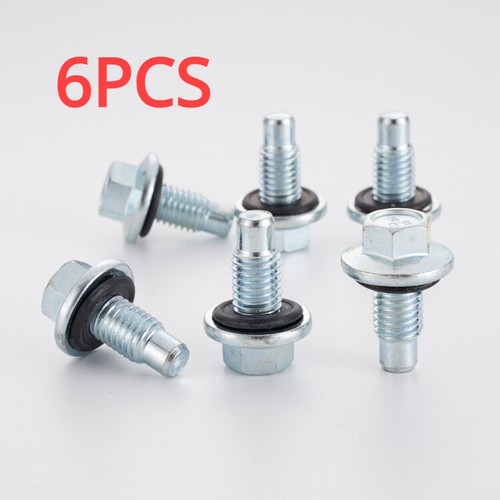 6PCS 11562588 NEW Oil Pan Drain Plug Bolt W/O-Ring For GM Chevrolet ...