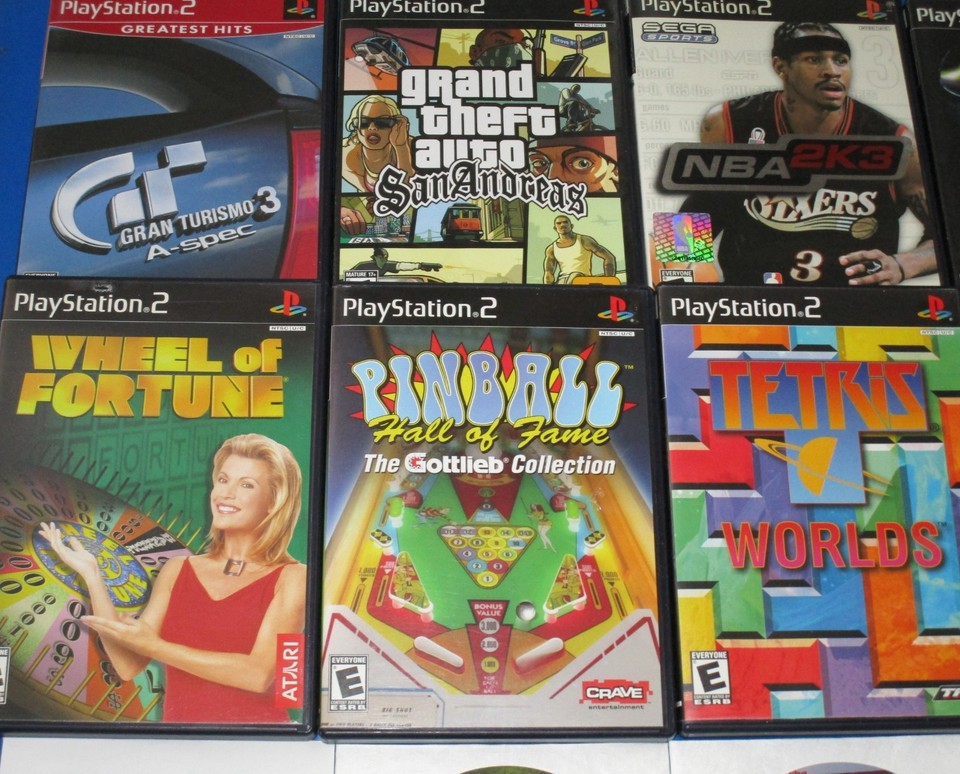 Lot of 16 PS2 Sony PlayStation 2 Video Games Action/Adventure Sports ...