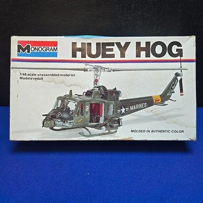 Vintage Monogram 1977 Huey Hog Helicopter Marines 1/48 Open Box Model Kit 5201 | eBay