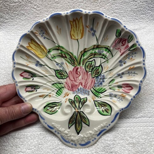 Southern Potteries Blue Ridge China Hand Painted Floral Shell Shaped ...