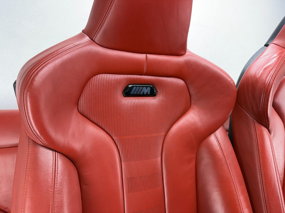 FRONT REAR SEAT SEATS RED LEATHER SET INTERIOR BMW F82 M4 (2015-2020 ...