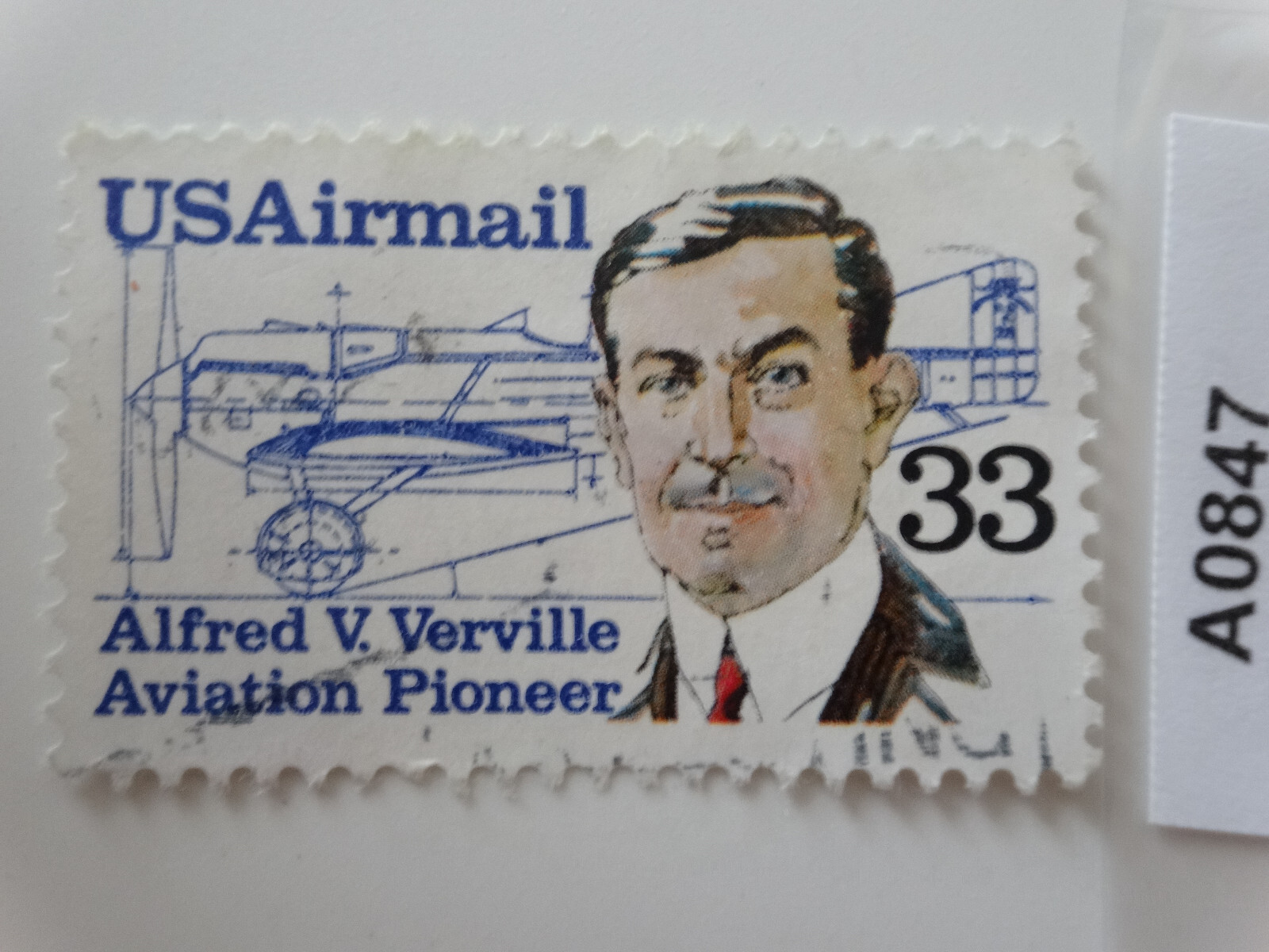 USAirmail Alfred V. Verville 33 Cent United States USA Postage Stamp | eBay