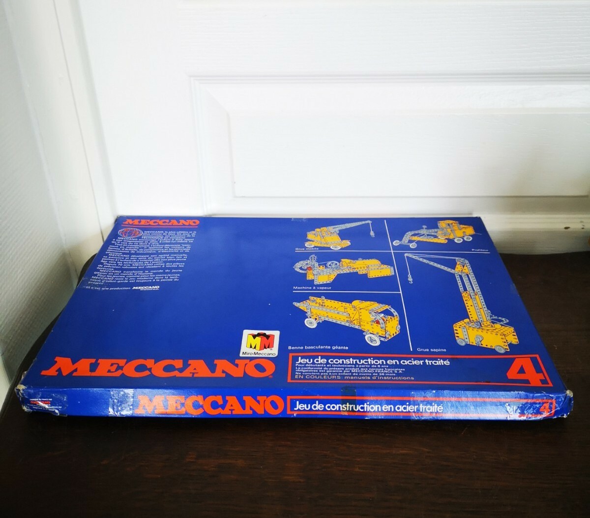 Ancien Vintage MECCANO Jeu Construction en Acier Traité N°4 Réf 030204 ...