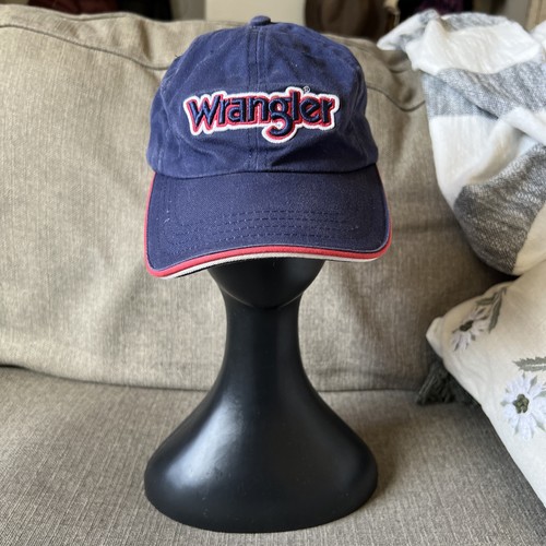 Wrangler Unisex Baseball Cap Hat Blue w/ Red White Accents Adjustable ...