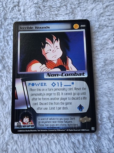 DBZ Dragon Ball Z Terrible Wounds 208 CCG Limited Saiyan Saga MP | eBay