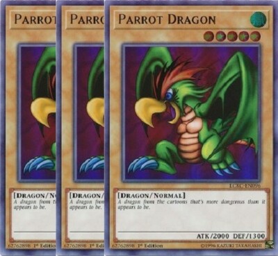 Yugioh - Parrot Dragon x 3 - 1st Edition Ultra Rare NM - Free ...