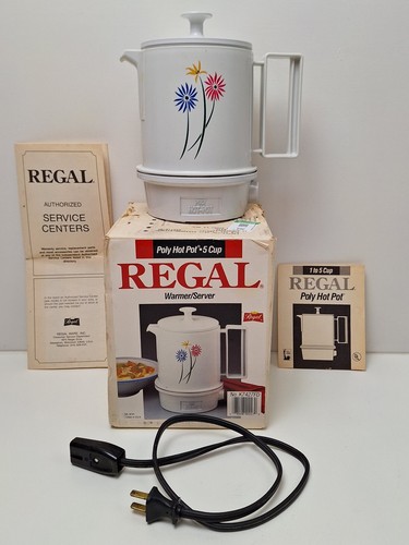 Vintage Regal Poly Hot Pot Electric 5 Cup Water Coffee Warmer Server ...