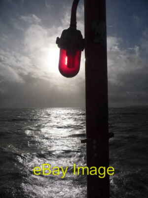 Photo 6x4 Bournemouth: red lamp at the end of the pier One of two red ...