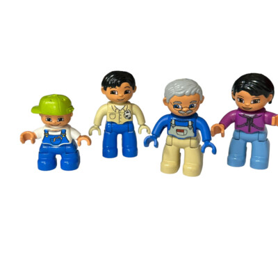 Lego Duplo Figures Lot Ville 4 People Mom Dad Kid Grandpa Hispanic ...