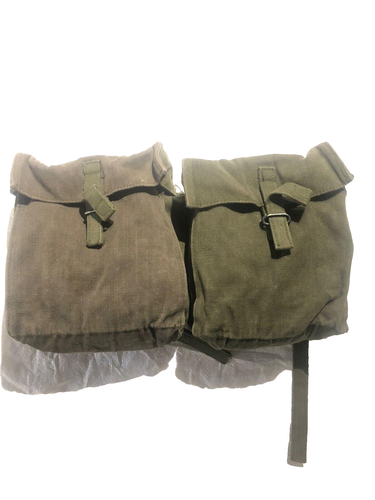 British 58 Pattern Kidney Pouches 1958 Falklands Vintage Webbing Army ...